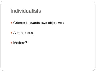 Individualism & communitarianism | PPT