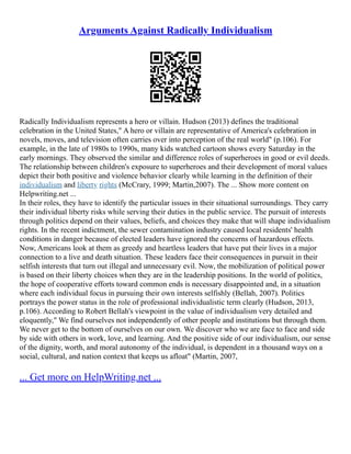 Individualism Individualism | PDF