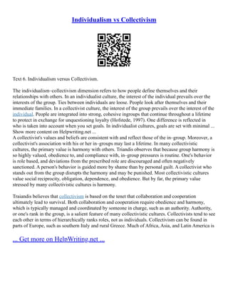 Individualism Individualism | PDF