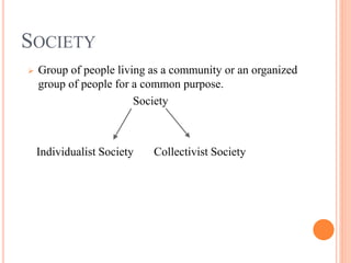 Individualist vs Collectivist Society | PPT