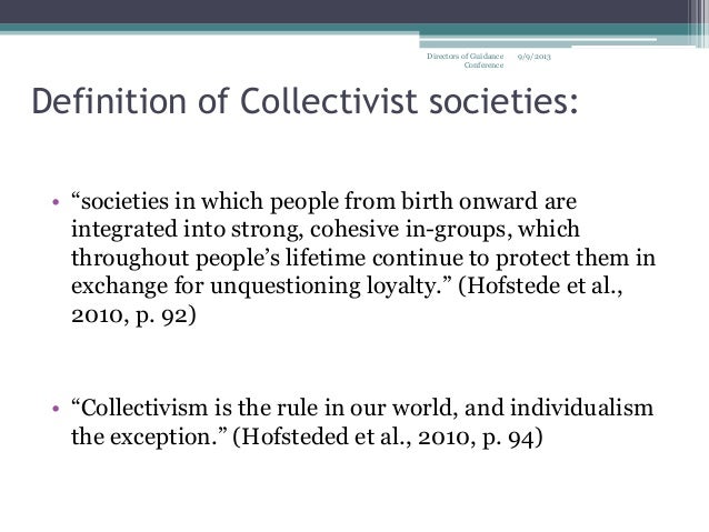 Individualist vs collectivist