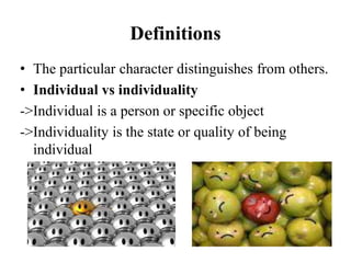 Individuality | PPTX