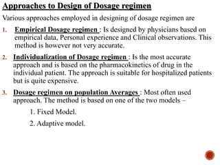 Introduction to dosage regimen and Individualization of dosage regimen ...