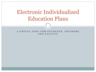 Individualized education plan in depth | PPTX