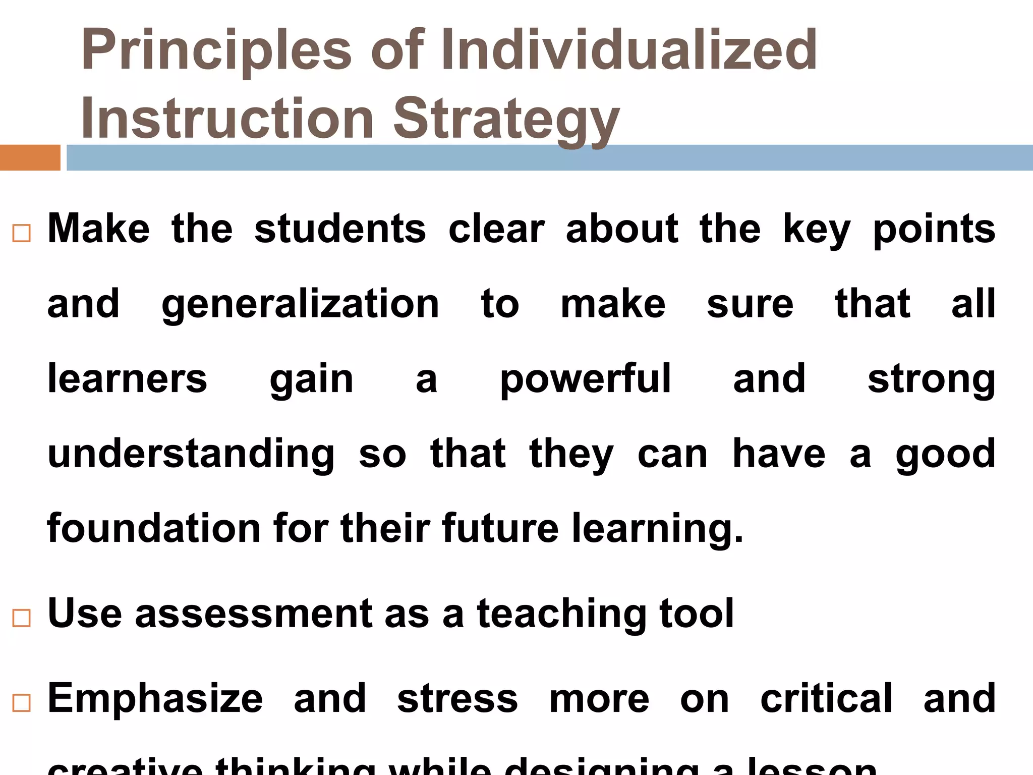 Individualized instruction teaching method | PPTX