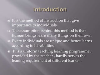 Individualized instruction | PPT