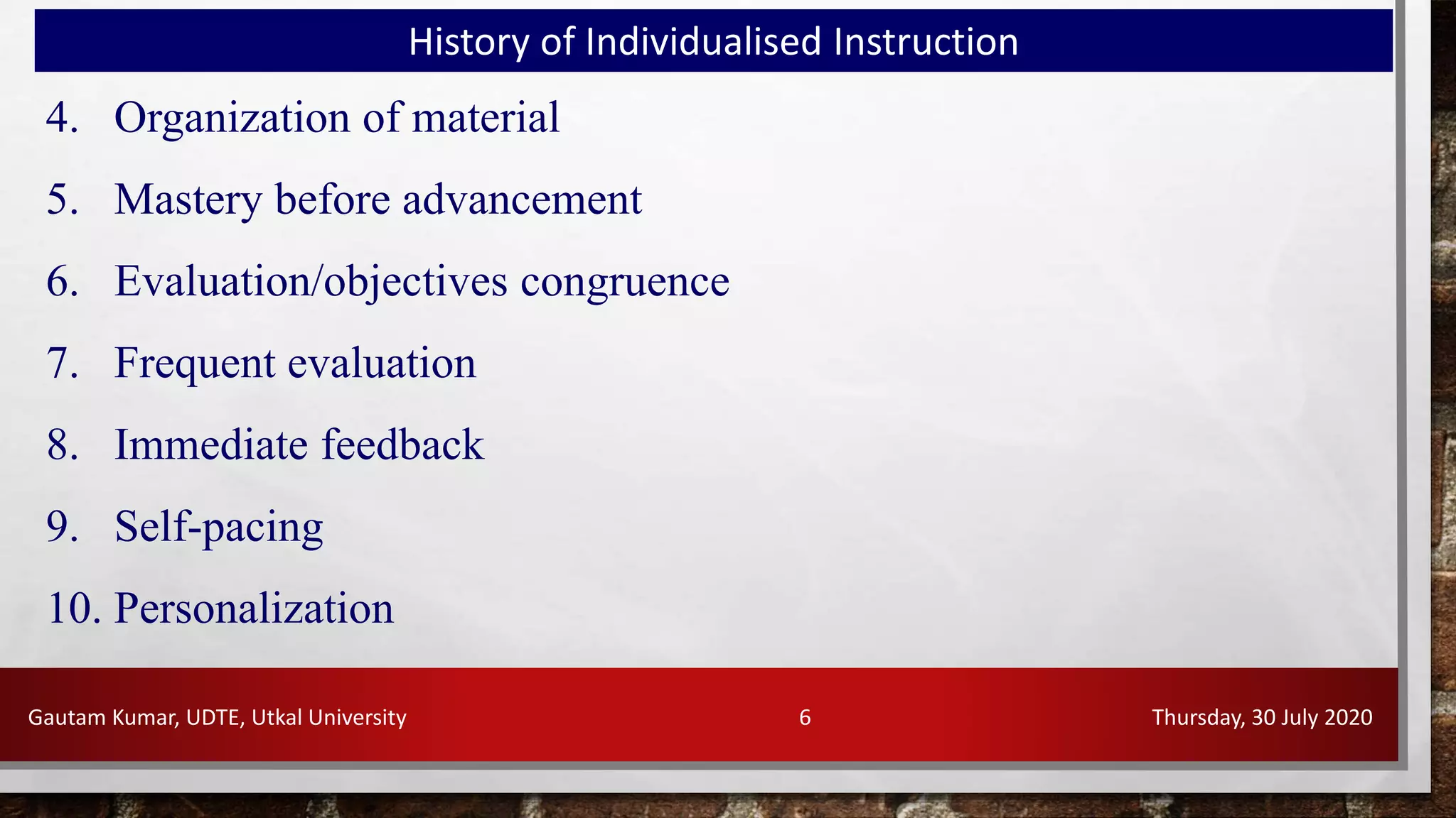 Individualized instruction in regular classroom | PPT