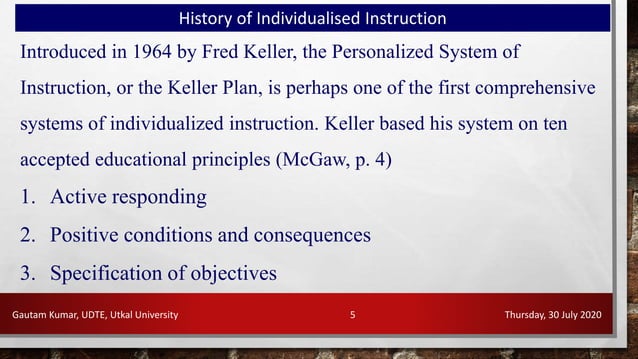 Individualized instruction in regular classroom | PPT