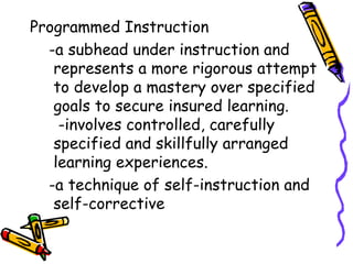 Individualizing Programmed Materials | PPT