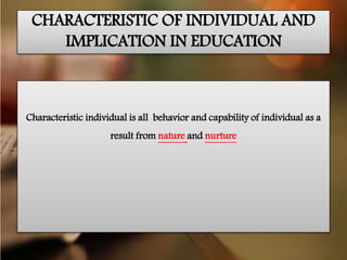 Individual learners variation | PPT