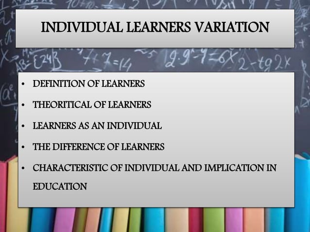 Individual learners variation | PPT