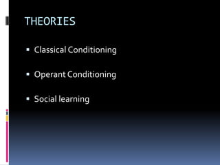 Individual learning and behaviour | PPTX