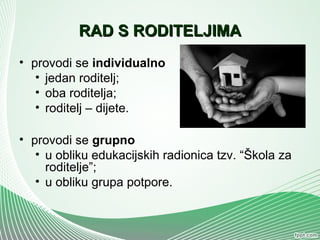Individualni i grupni rad s roditeljima temeljen na | PPT