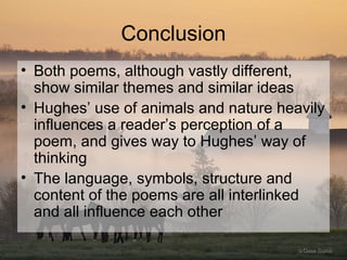 Comparison Between Ted Hughes' "The Thought-Fox" and "The Horses" | PPT