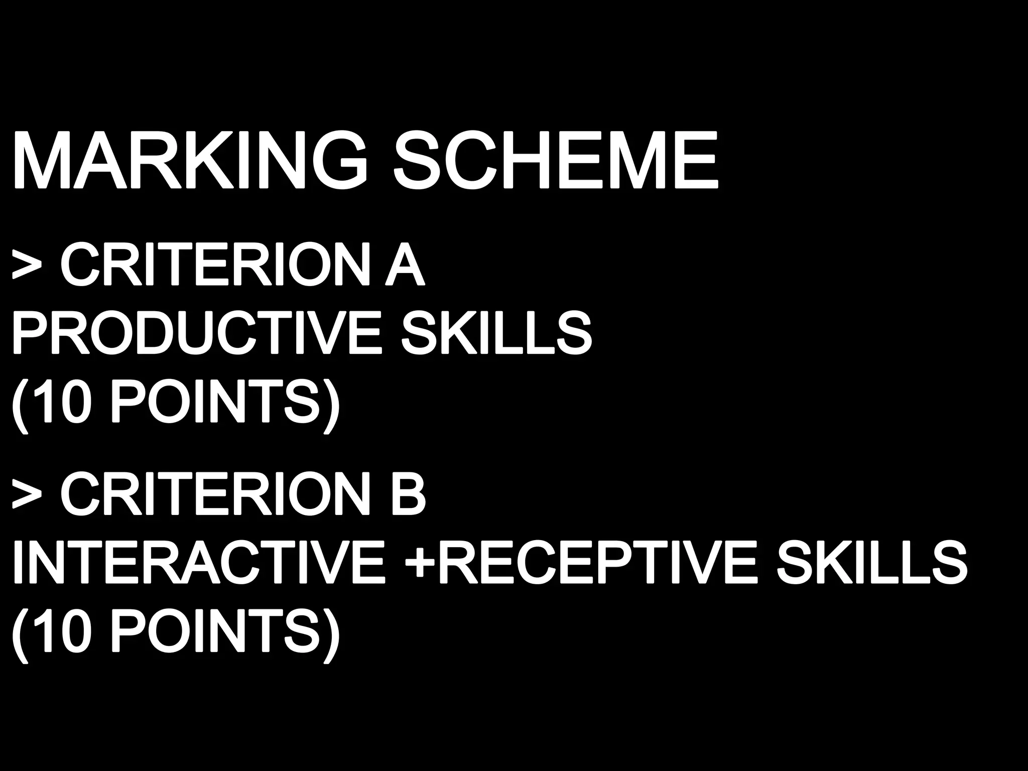 IB ENGLISH B: INDIVIDUAL ORAL | PPTX