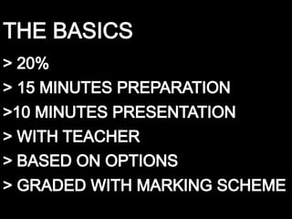 IB ENGLISH B: INDIVIDUAL ORAL | PPTX
