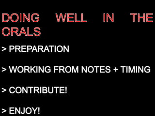 IB ENGLISH B: INDIVIDUAL ORAL | PPTX