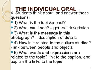 Individual oral presentation | PPT | Education