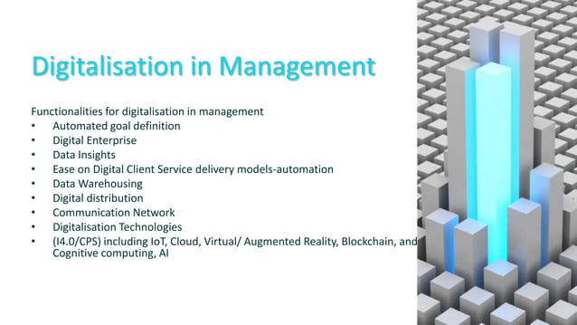 Digitalisation in Management | PPTX