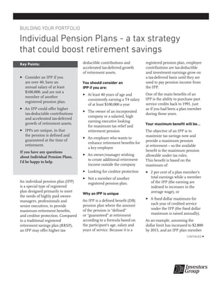 Individual Pension Plan | PDF