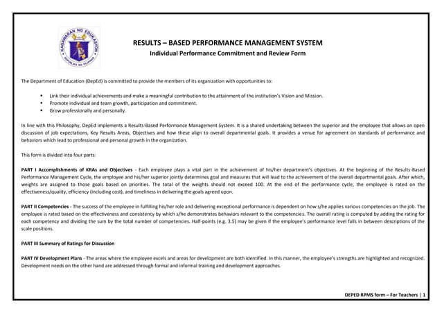 Individual performance commitment_and_review_form_(ipcrf)_for_teachers ...