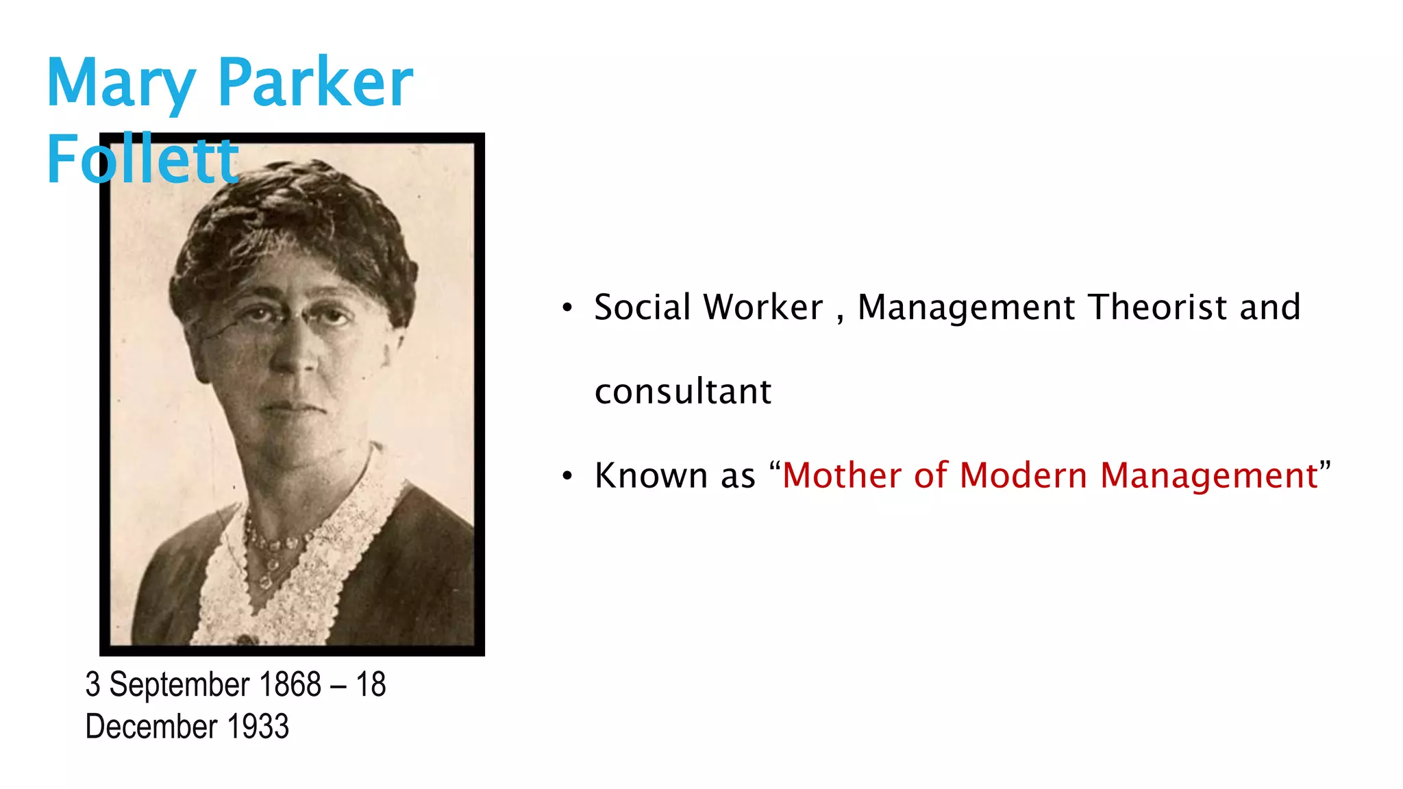 Follett's theory and The Hawthorne Studies | PPTX