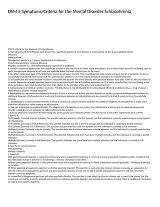 Individual Project (50 points) - Individual Presentation on DSM 5 ...