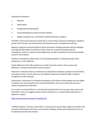 Individual Project (50 points) - Individual Presentation on DSM 5 ...