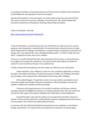 Individual Project (50 points) - Individual Presentation on DSM 5 ...