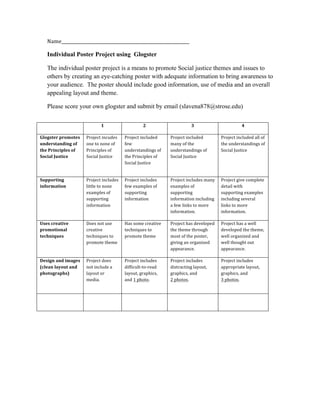 Individual project rubric | PDF