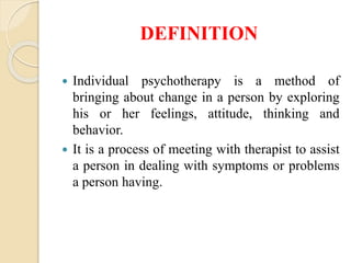 Individual Psychotherapy
