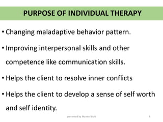 Individual psychotherapy | PDF
