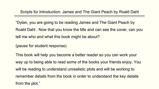Individual reading plan 2 | PPTX | Homework and Study | Education