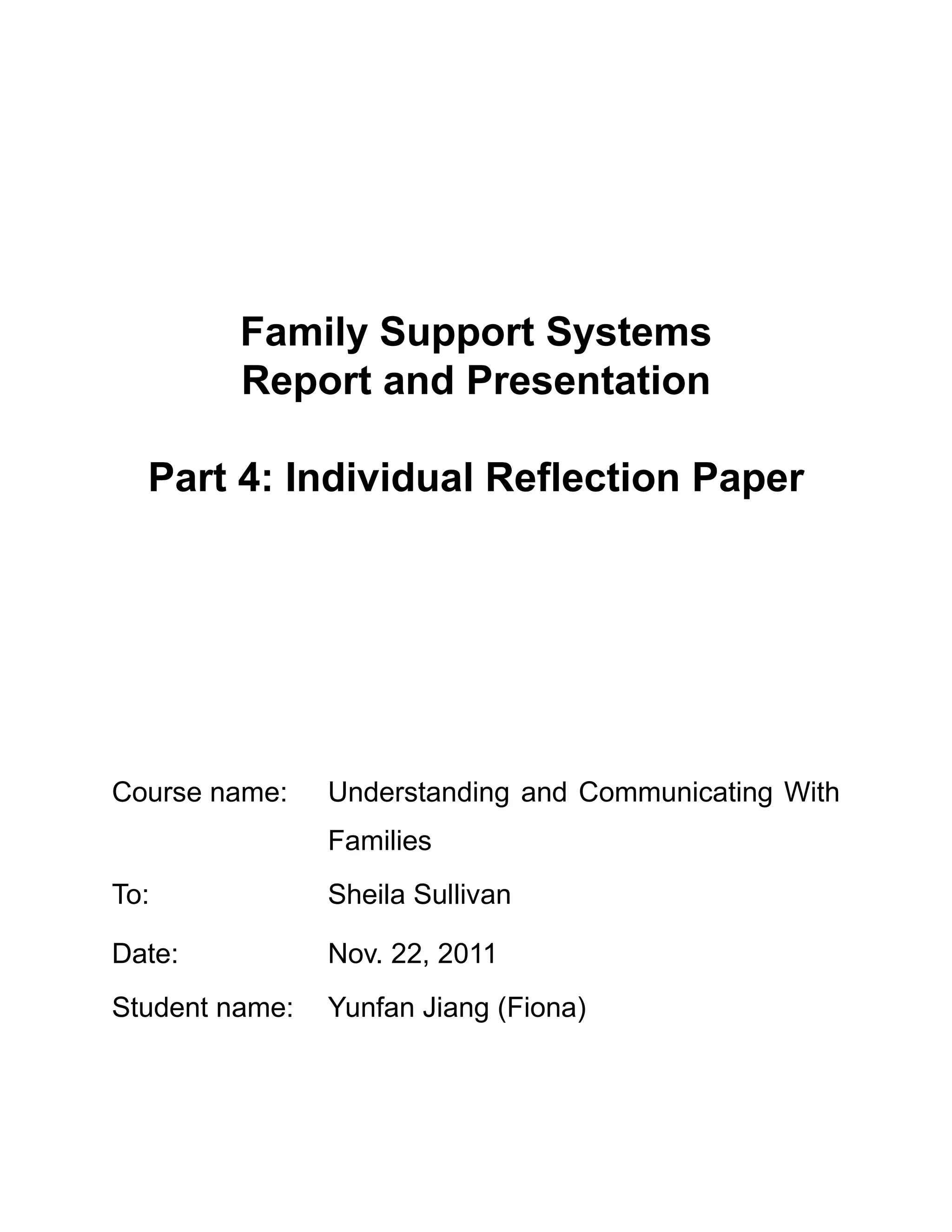 Individual reflection paper | PDF