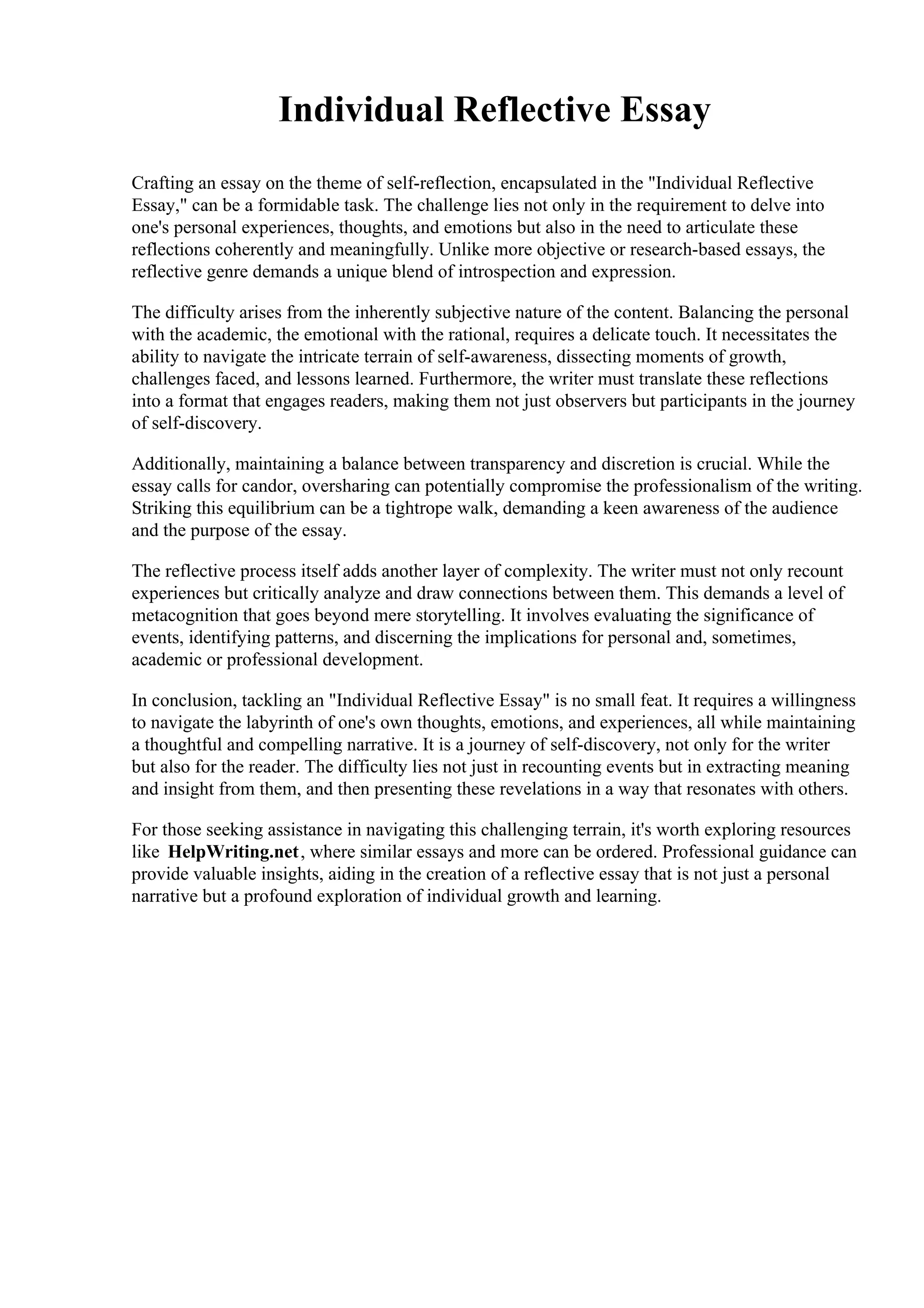 Individual Reflective Essay.pdf