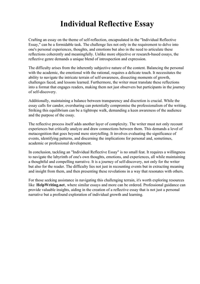 Individual Reflective Essay.pdf