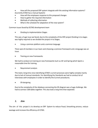 project report erp | PDF