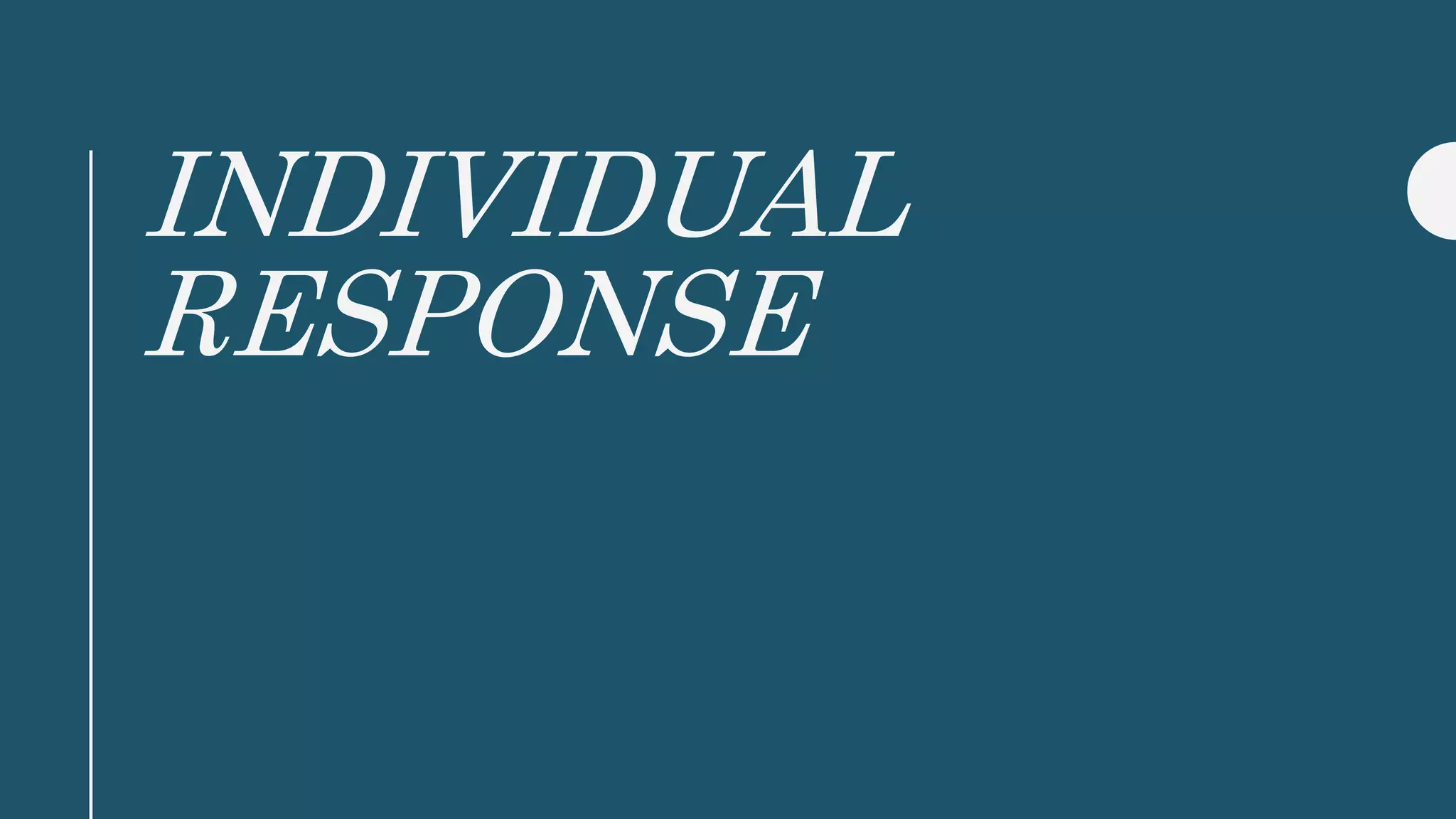 Individual response | PPTX