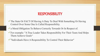 Individual responsibility | PPTX