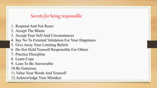 Individual responsibility | PPTX