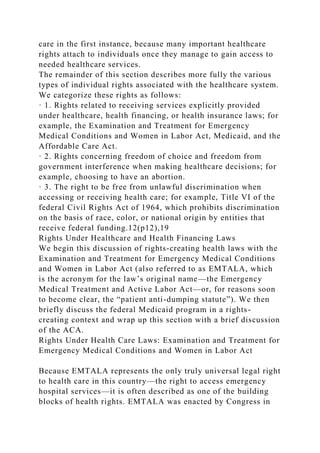 INDIVIDUAL RIGHTS AND THE HEALTHCARE SYSTEMThe global perspec.docx