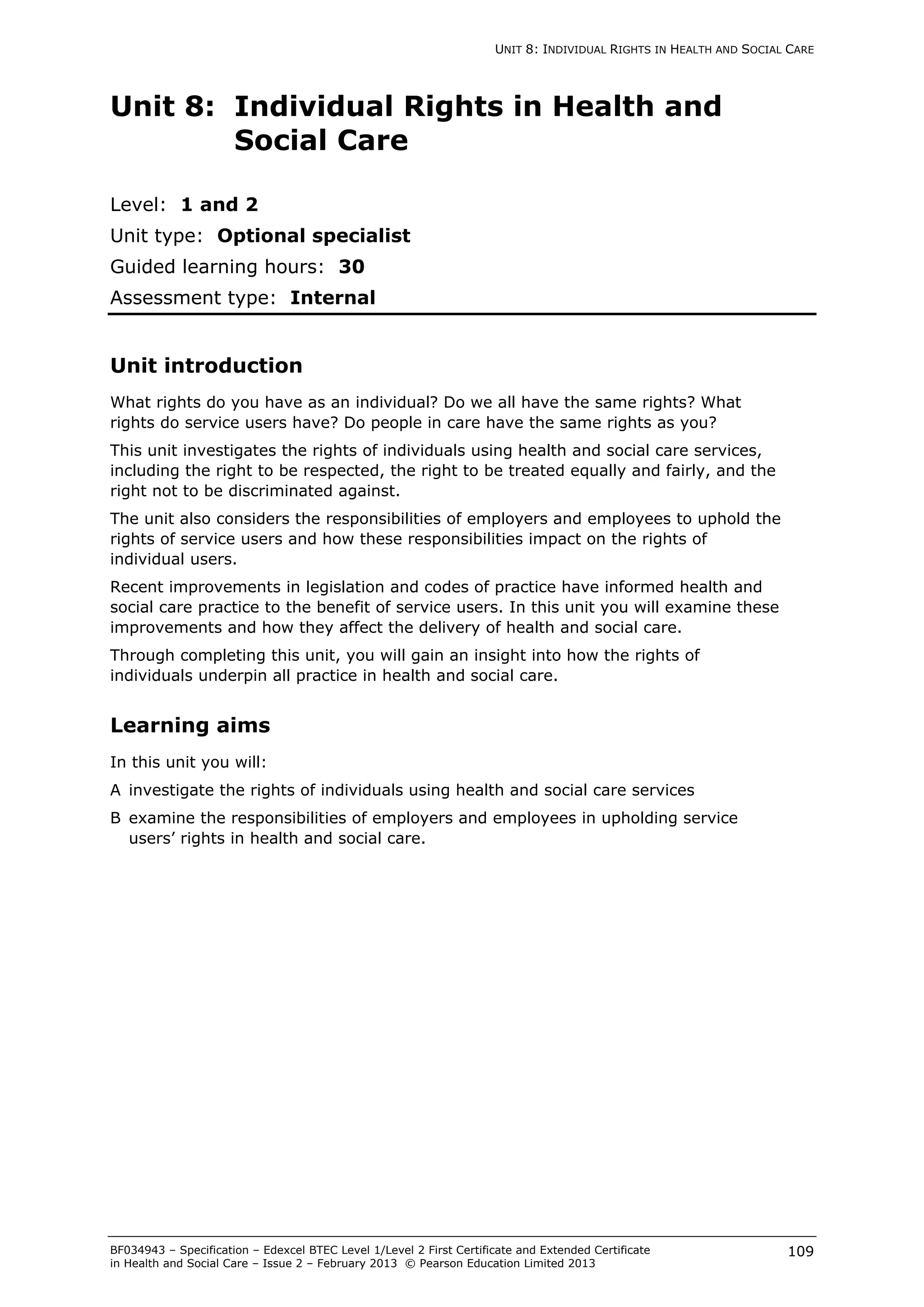 Individual rights specification | PDF
