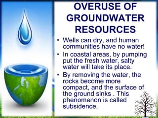Individual responsibility in conservation of groundwater resources | PPSX