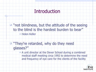 Individuals with Disabilities Service: Overview with emphasis on the ...