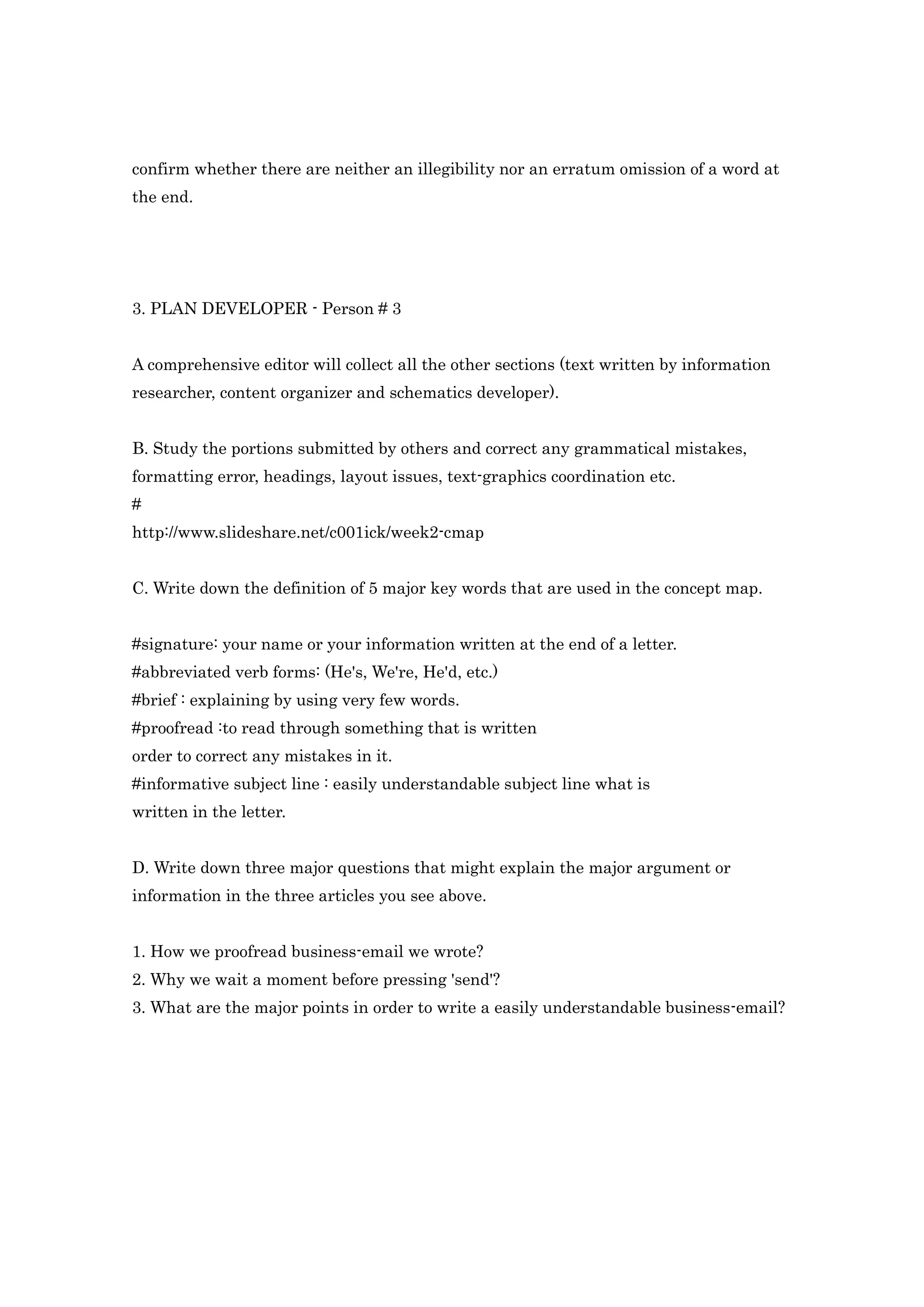 Individual sections development exercise #1 | PDF | Email | Internet