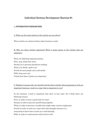 Developing Effective Business Emails | PDF