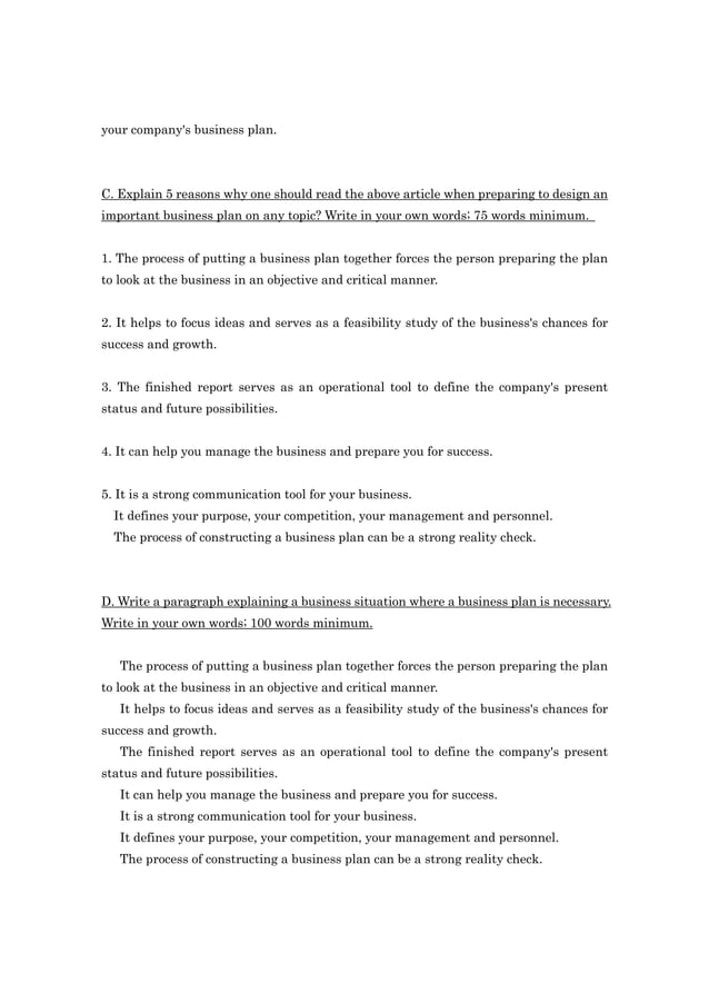 Individual sections development exercise #3 | PDF | Business Administration | Business