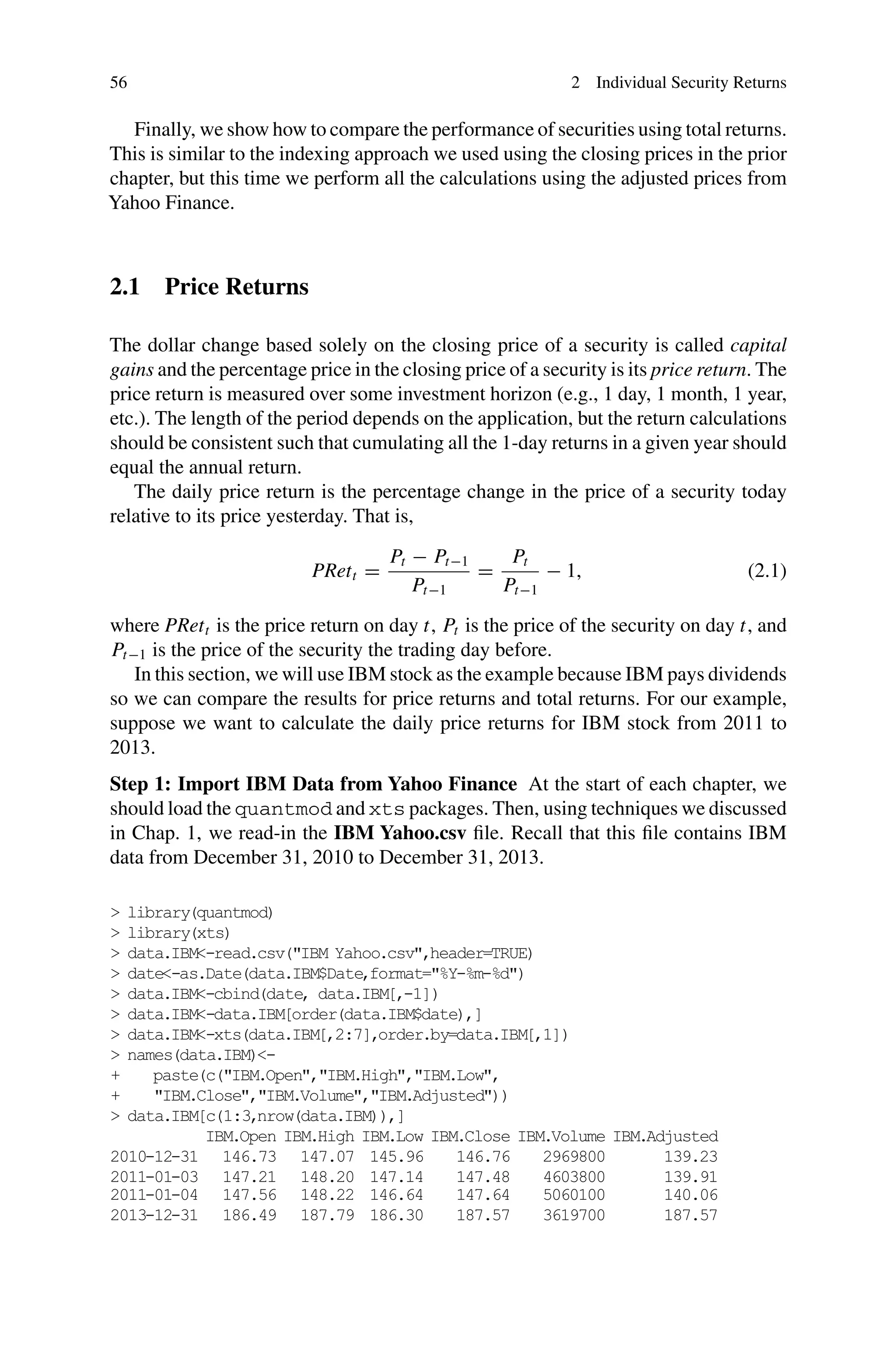 Individual security return | PDF