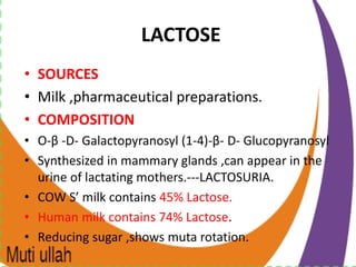 monosaccharides and disaccharides | PPTX