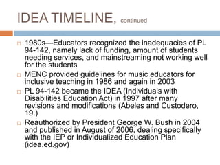 Individuals with disabilities education act, week 1 | PPTX